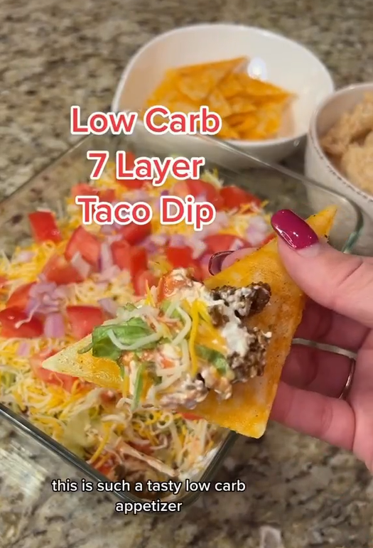 7 Layer Low Carb Taco Dip | Flavor God
