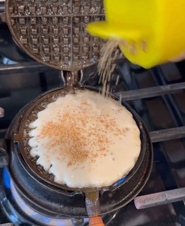 Mini Cast Iron Buttery Cinnamon Waffles – Flavor God
