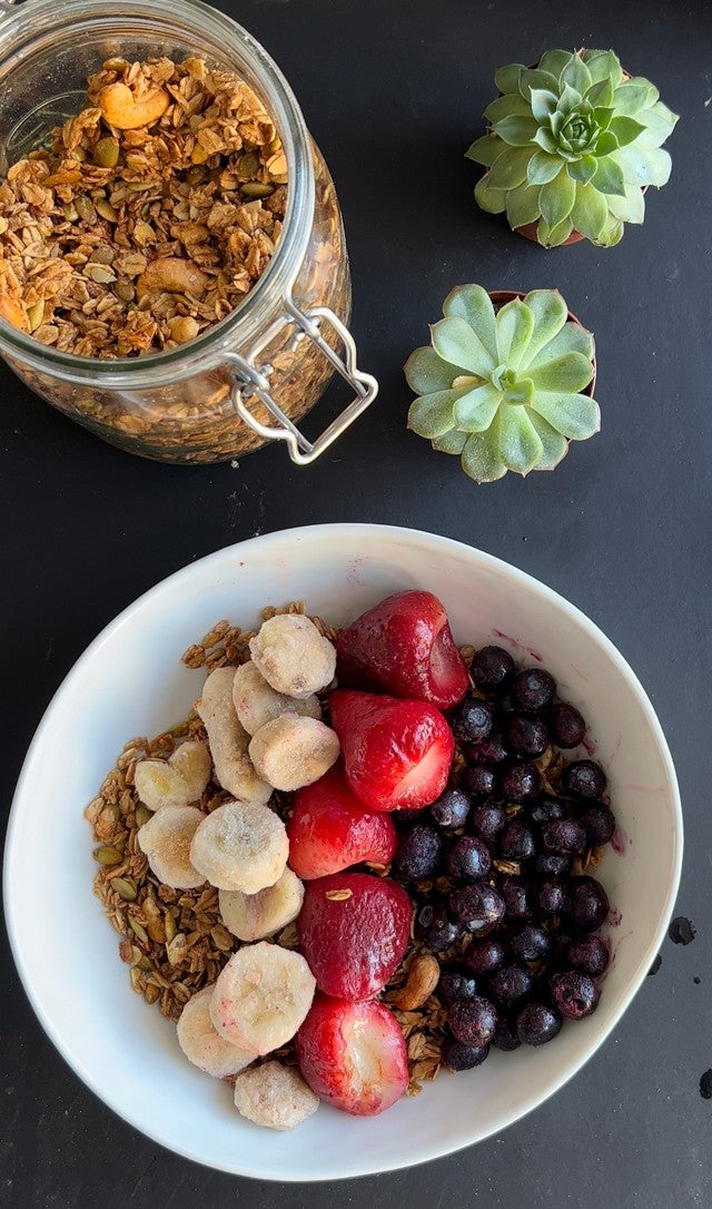 High Protein Chocolate Doughnut Granola | Flavor God